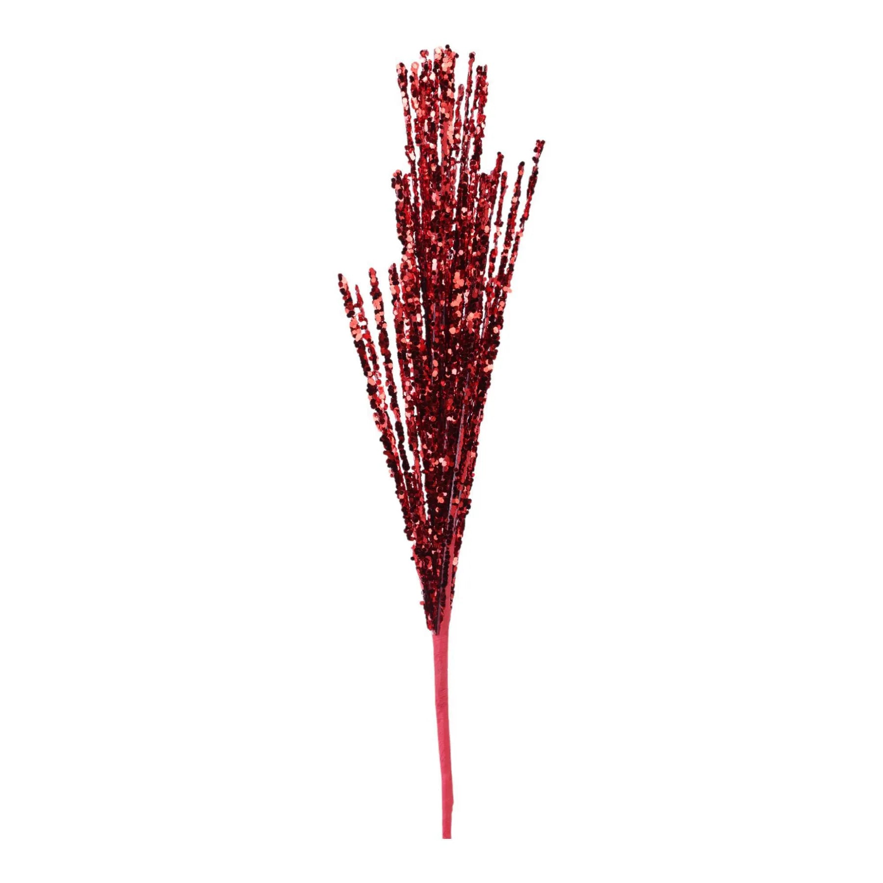 Follaje Decorativo con Escarcha Rojo – 63 cm – Crearé